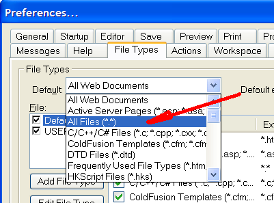 Preferencias del HtmlKit